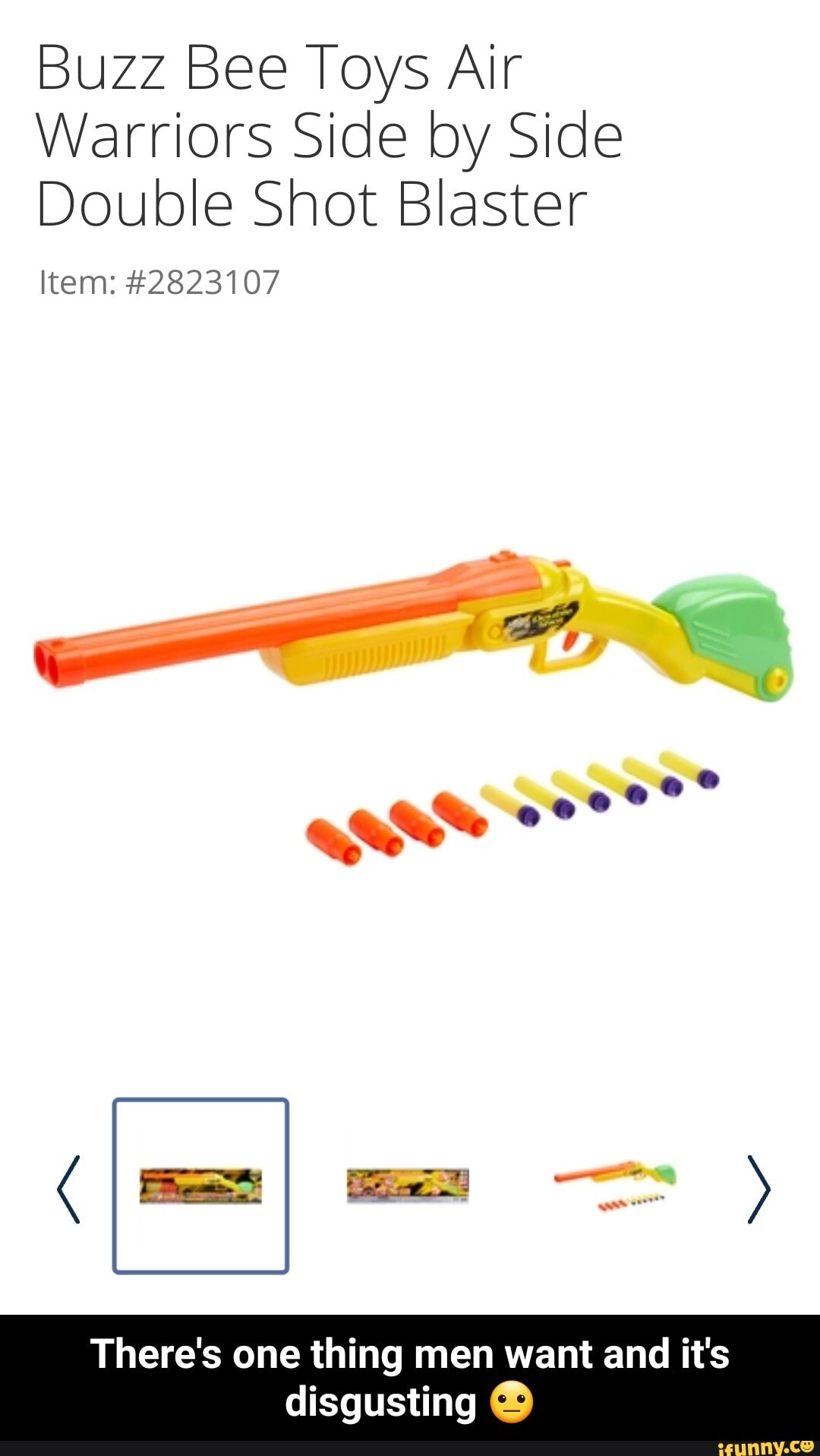 Buzz Bee Toys Air Warriors Side by Side Double Shot Blaster Item ...