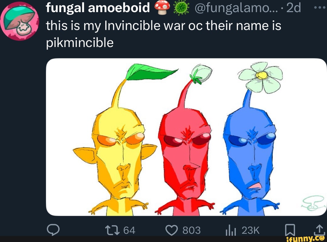 Ss fungal amoeboid & @fungalamo...-2d Fs, this is my Invincible war oc ...