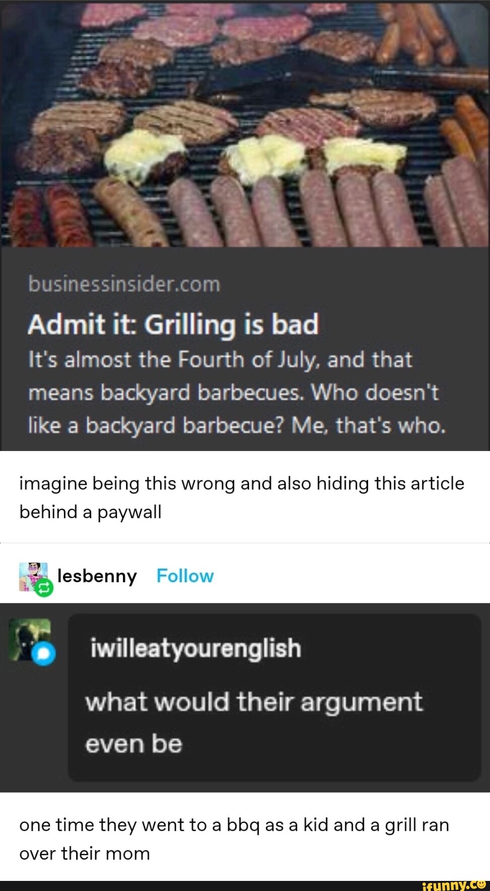 Barbecues memes. Best Collection of funny Barbecues pictures on iFunny