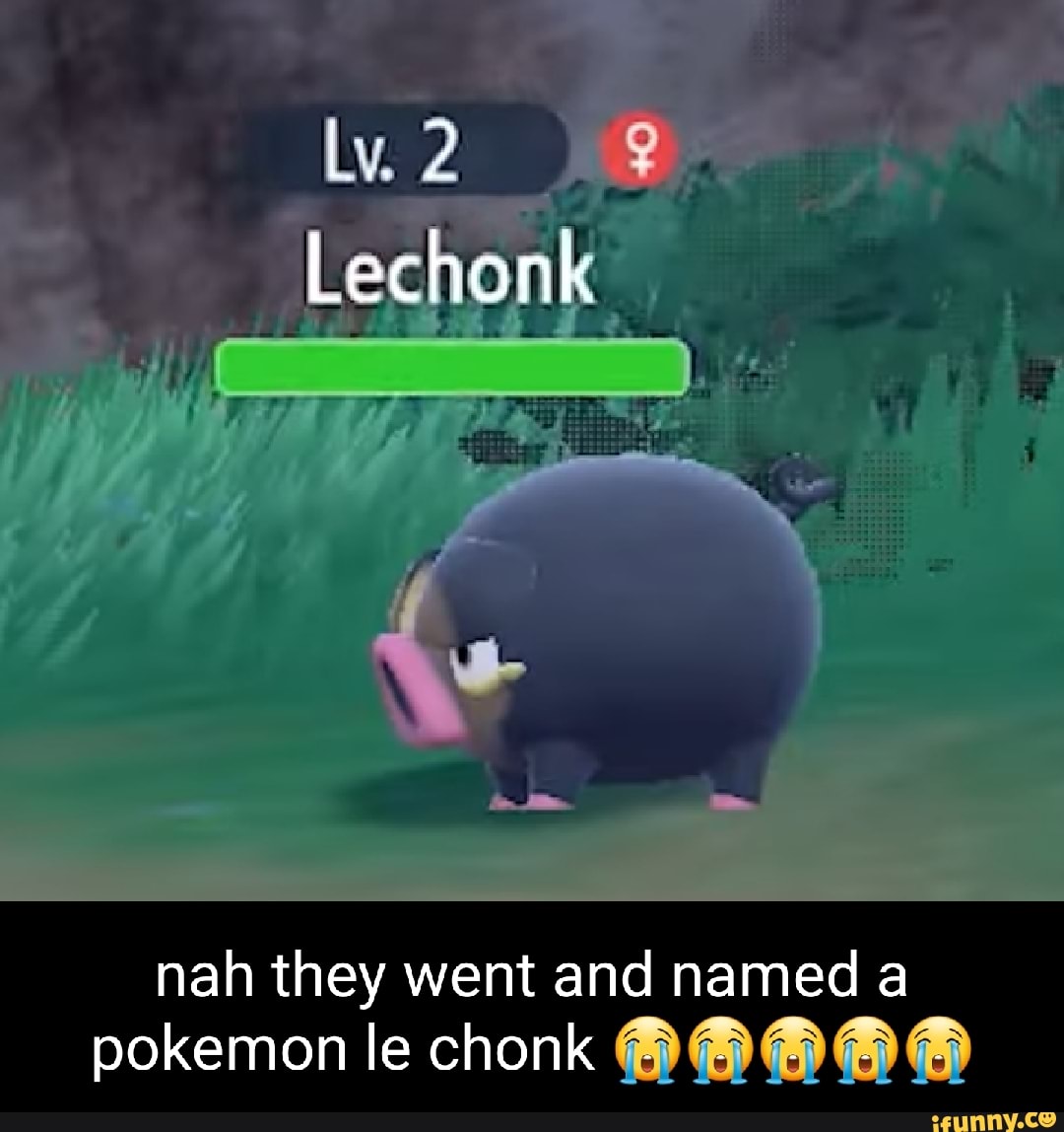 Lechonk nah they went and named a pokemon le chonk - iFunny