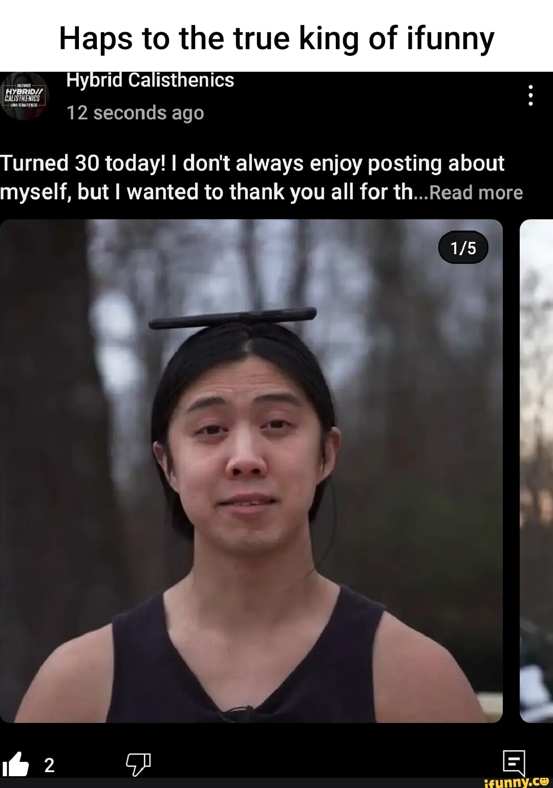 Laps to the true king of ifunny Hybrid Calisthenics 12 seconds ago ...