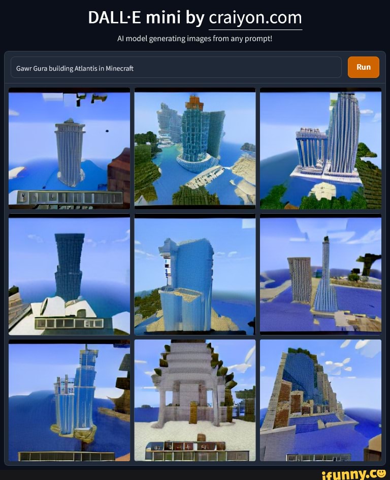 DALL-E mini by Al model generating images from any prompt! Gawr Gura ...