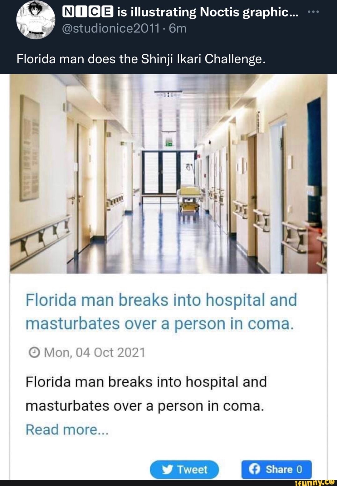 Is illustrating Noctis graphic... Florida man does the Shinji Ikari ...