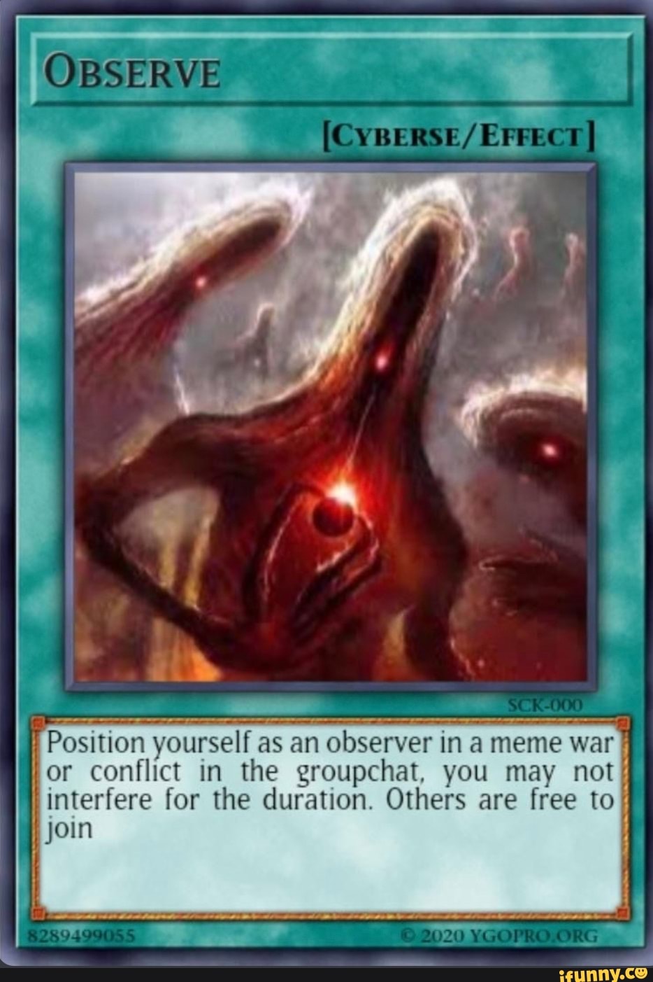 OBSERVE WBRERSE/ I Position yourself as an observer in a meme war or ...