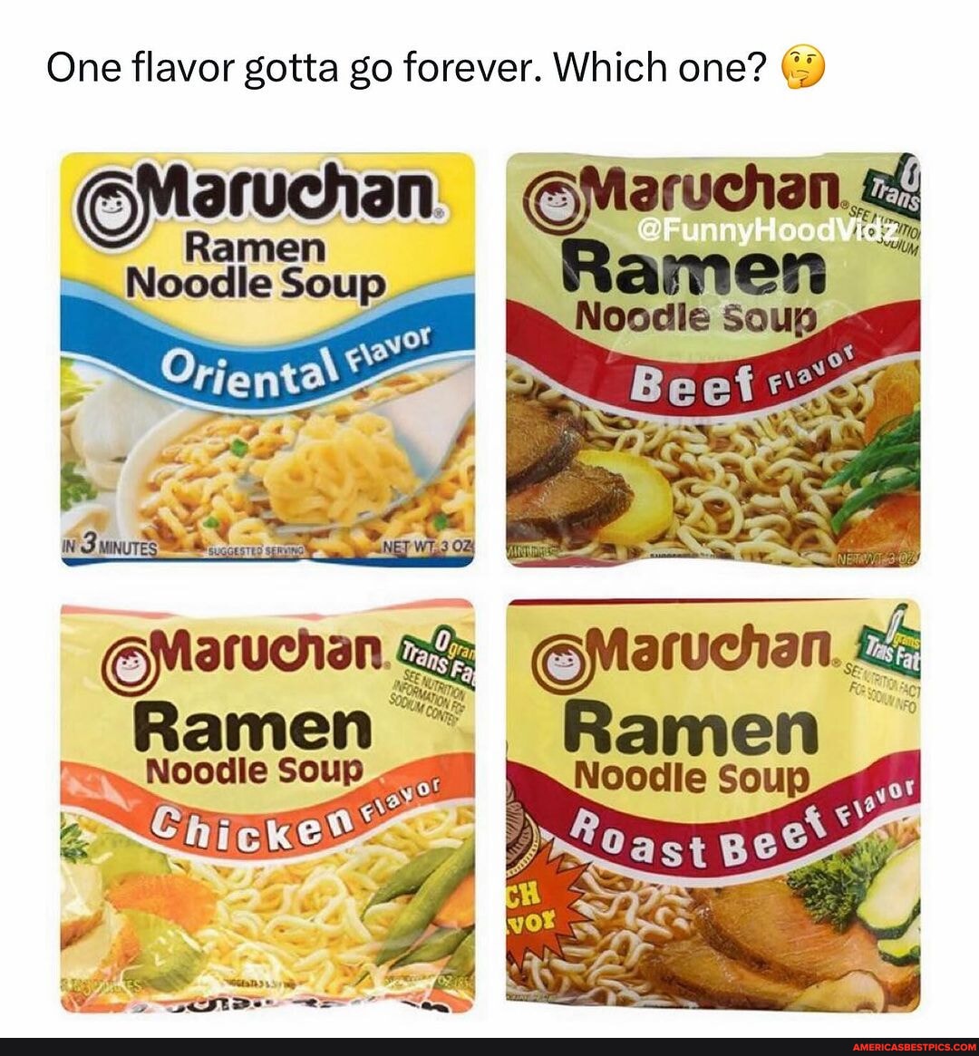 Which one??? 🤔 - One flavor gotta go forever. Which one? (2) Ramen ...