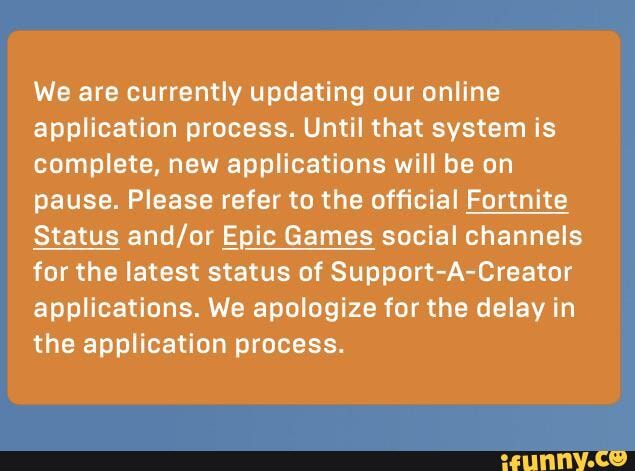 We are currently updating our online application process. Until that ...