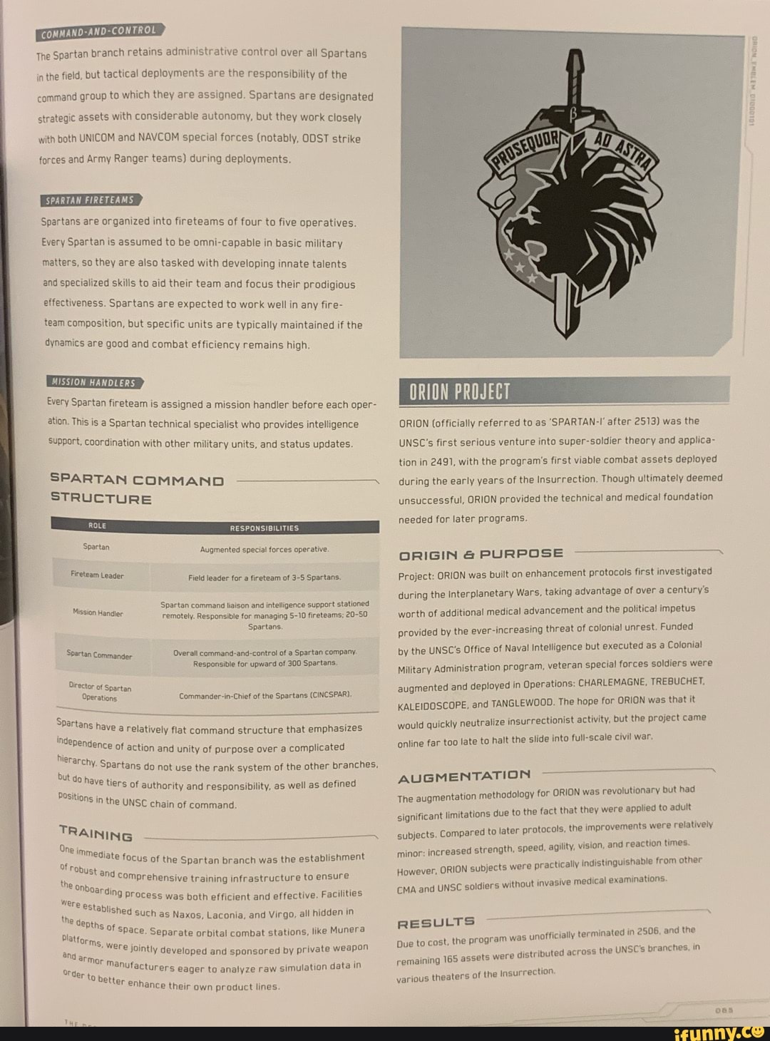 CONMAN! CONTROL The Spartan branch retains administrative control over ...