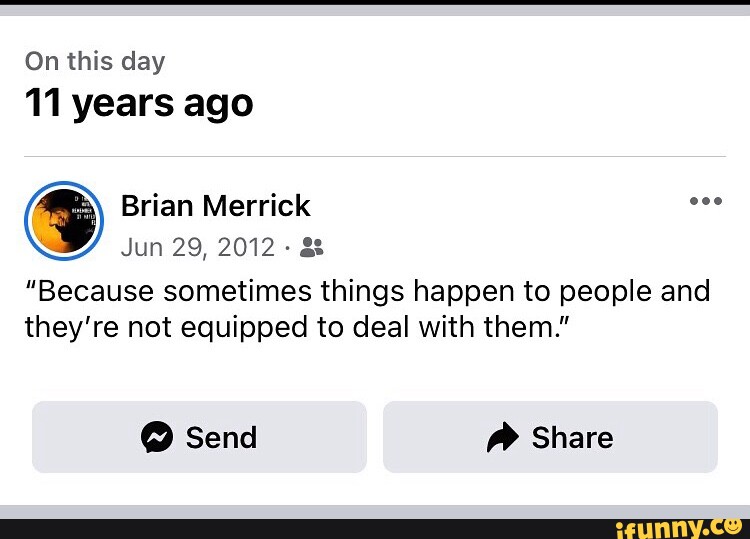 On this day 11 years ago Brian Merrick see Jun 29, 2012 - "Because ...