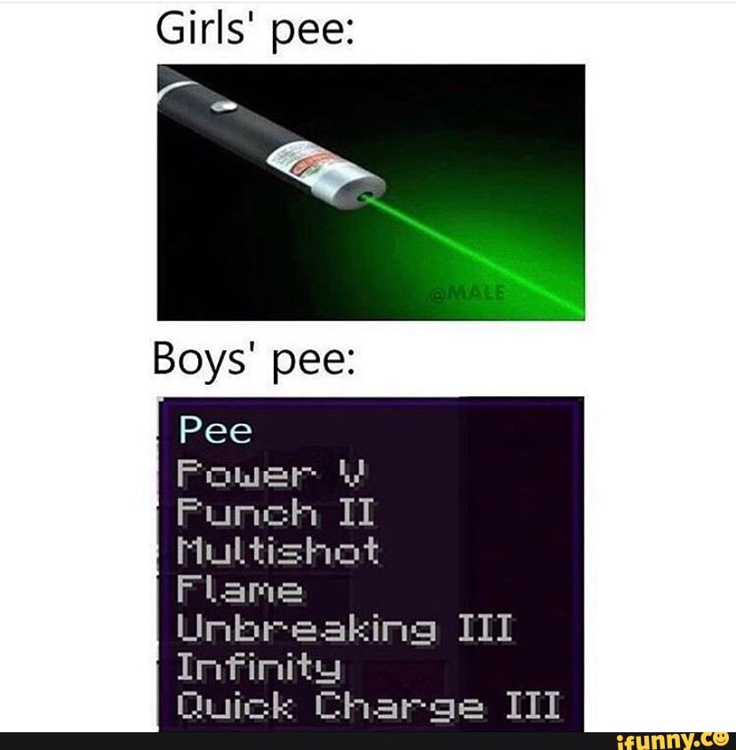 Girls' pee: Boys pee: Pee Power Al - iFunny