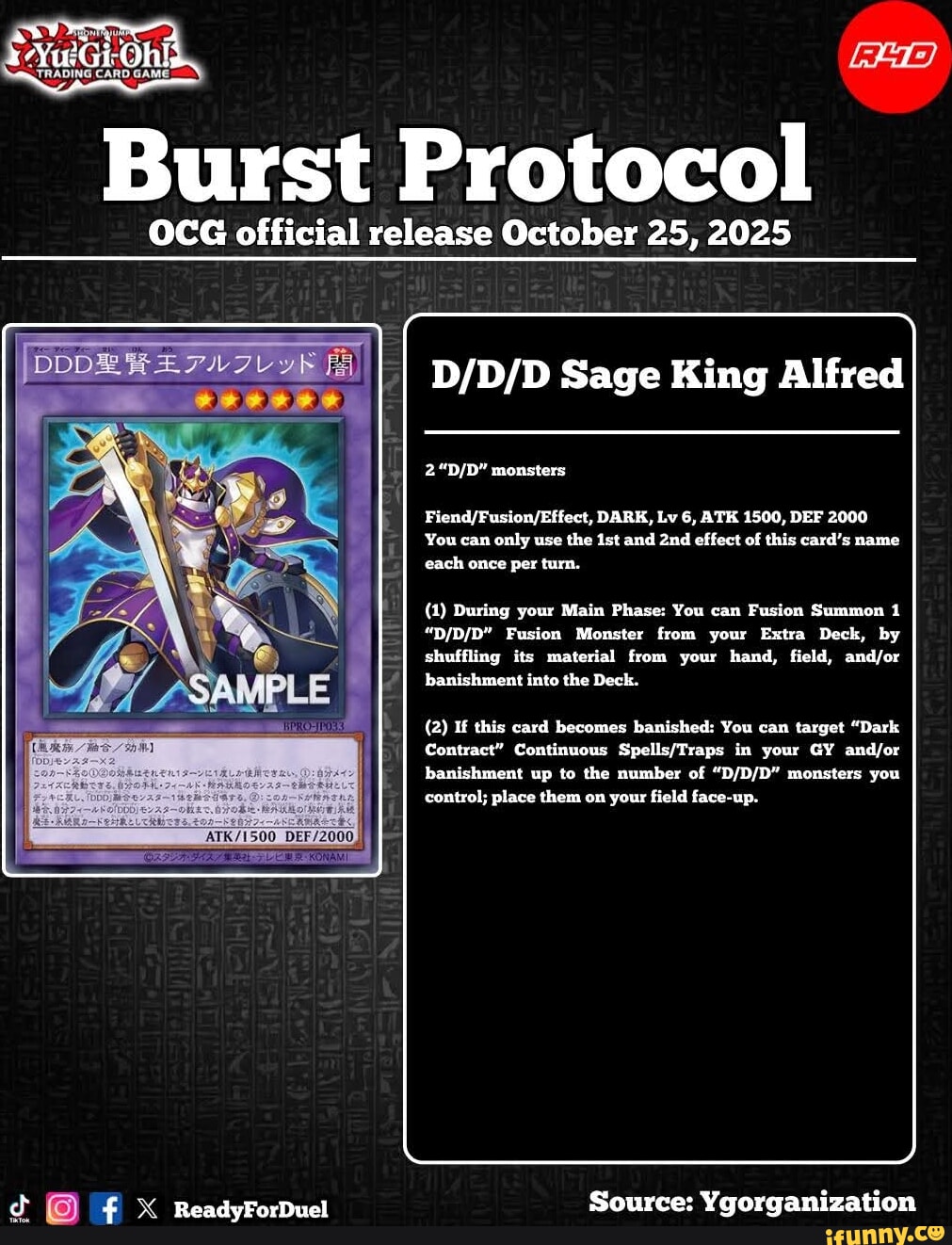 Burst Protocol OCG official release October 25, 2025 X ReadyForDuel ...