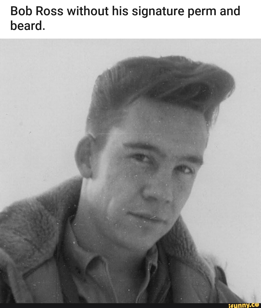 Bob Ross without his signature perm and beard. - iFunny
