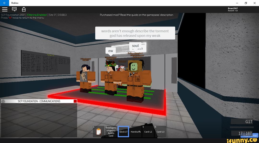 A Dean3567 = Becount SCP Foundation 2077 I Filtering Enabled I Site 7 I ...