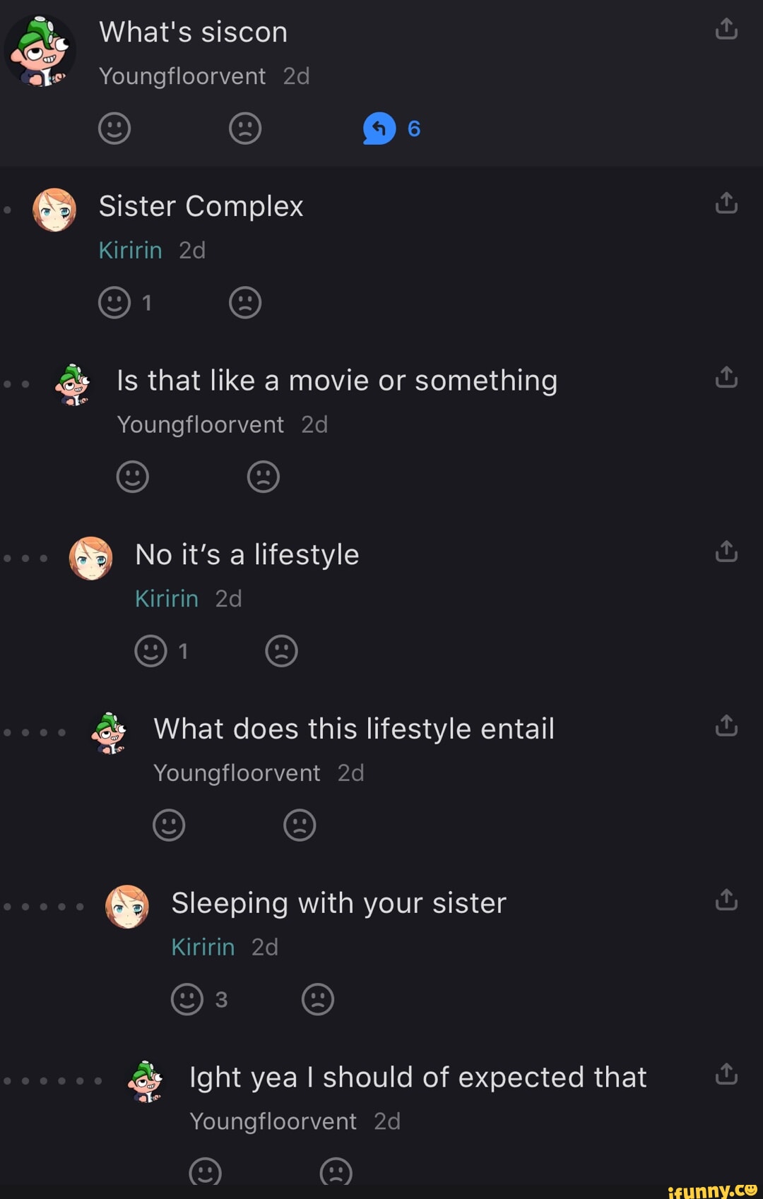 Siscon memes. Best Collection of funny Siscon pictures on iFunny