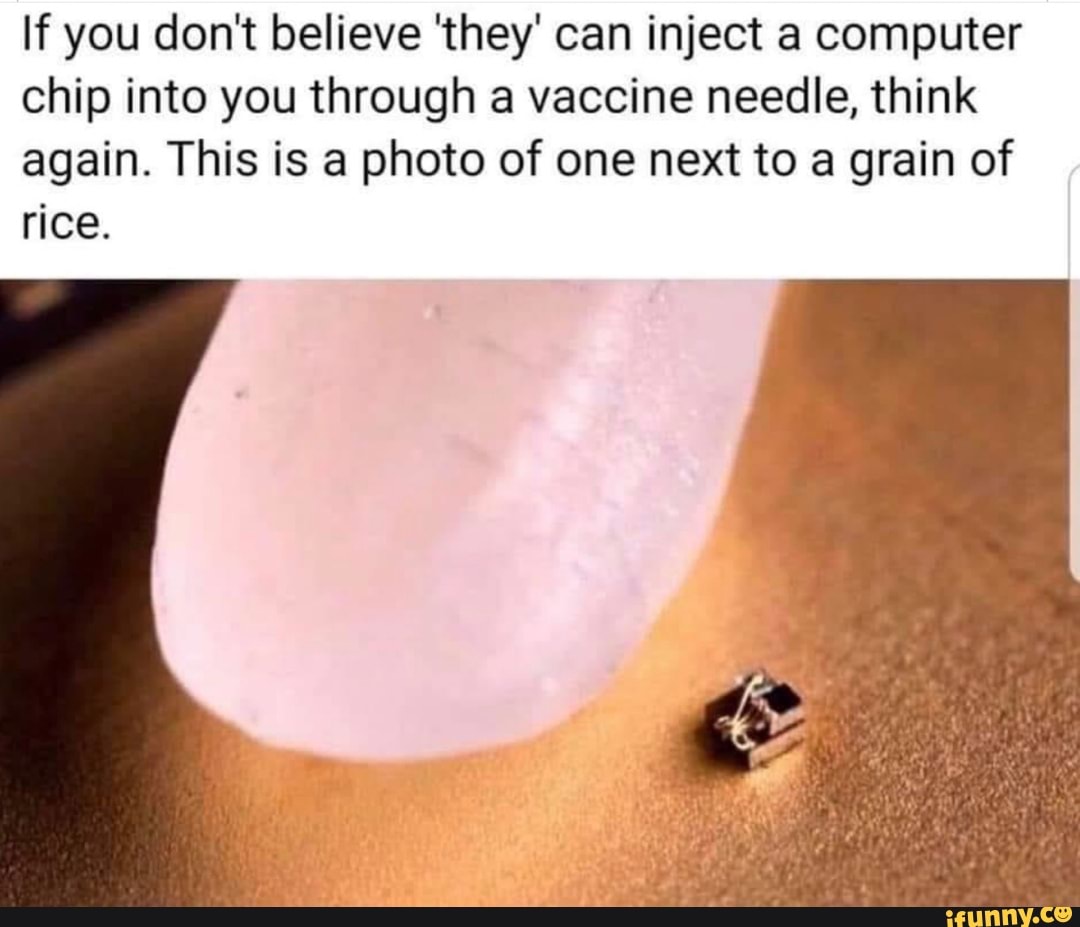 If you don't believe 'they' can inject a computer chip into you through ...