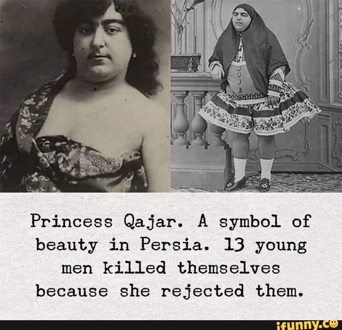 Princess Qajar. A symbol of beauty in Persia. 13 young men killed ...