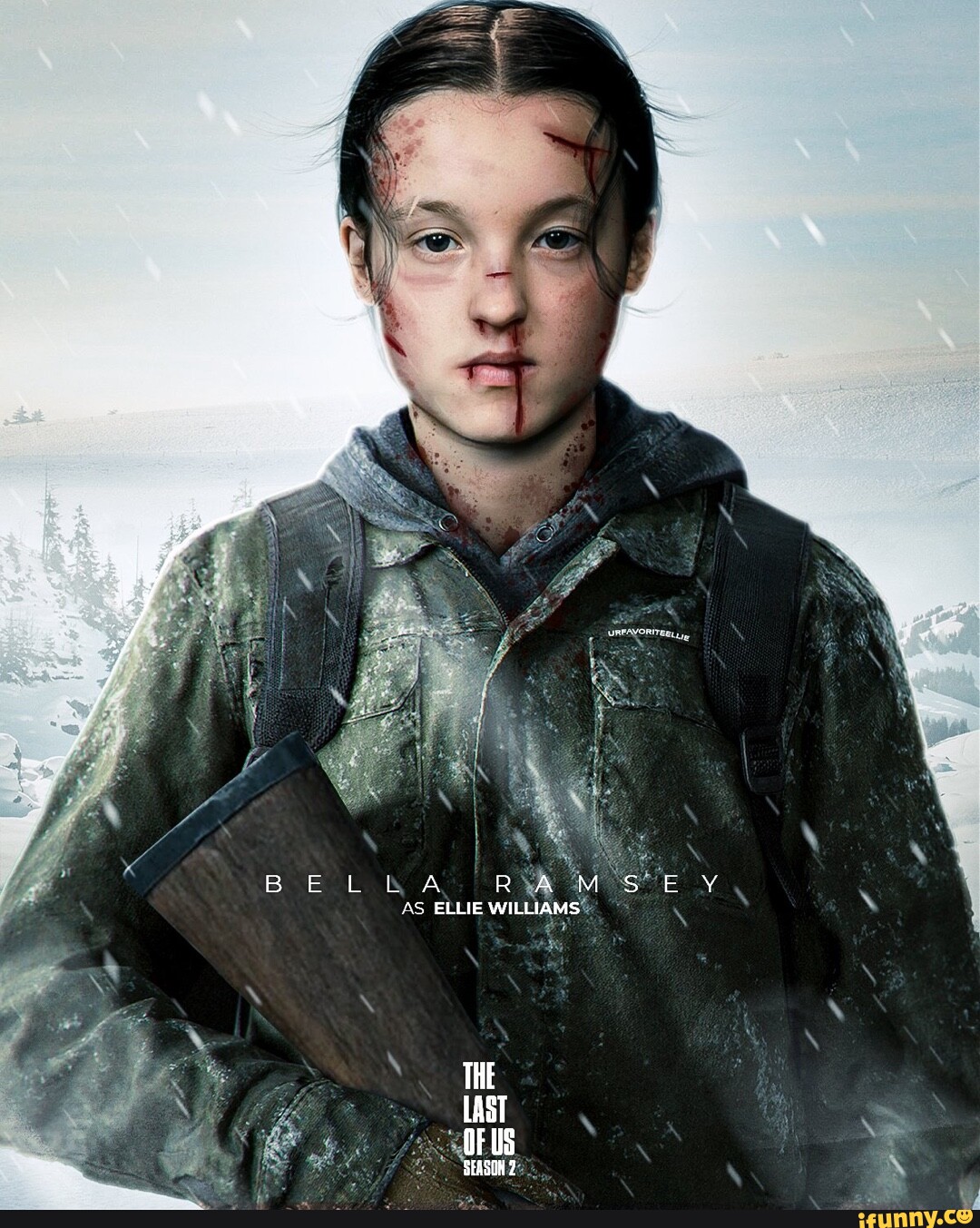 BELLA RAM SEY AS ELLIE WILLIAMS THE LAST OF US SEABDN 2 - iFunny