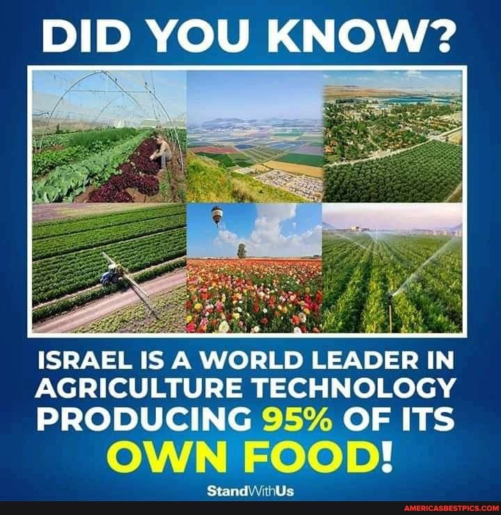 DID YOU KNOW? ISRAEL IS A WORLD LEADER IN AGRICULTURE TECHNOLOGY ...
