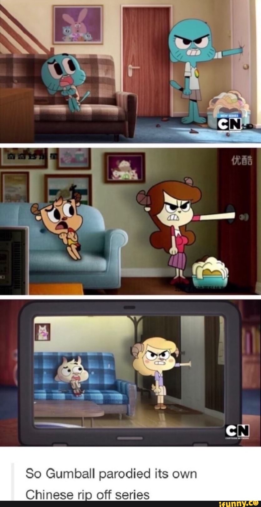 So Gumball parodied its own Chinese rip off series - iFunny