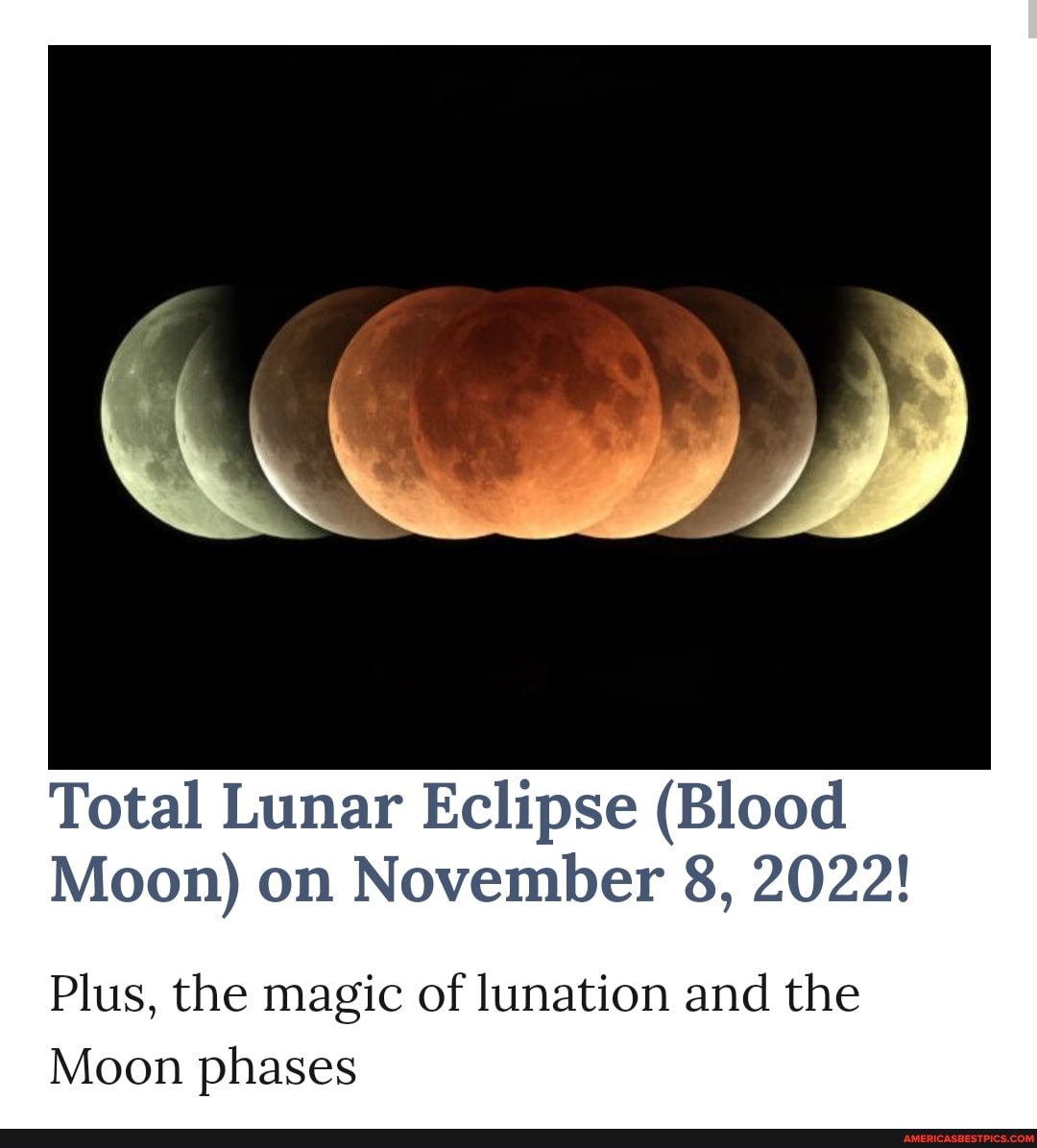 Total Lunar Eclipse (Blood Moon) on November 8, 2022! Plus, the magic ...