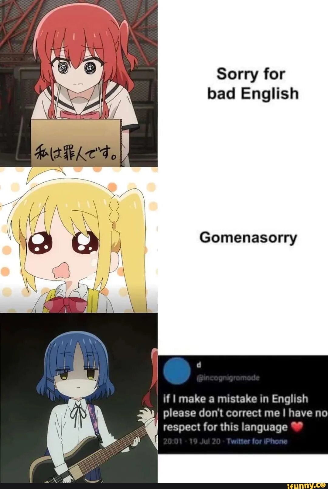 Sorry for bad English I Gomenasorry if I make a mistake in English ...
