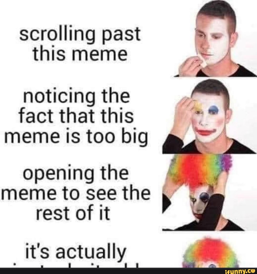 Scrolling past this meme noticing the fact that this meme is too big ...