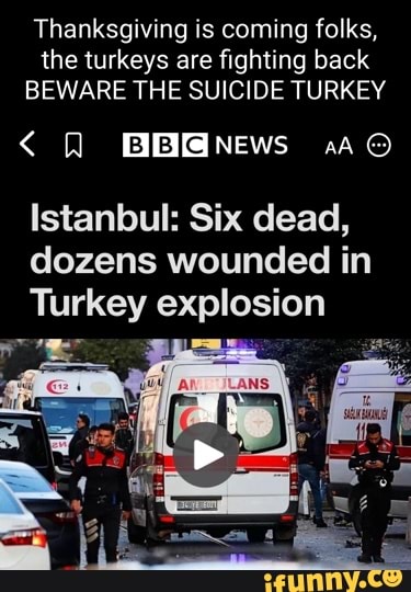 Thanksgiving Is Coming Folks The Turkeys Are Fighting Back Beware The Suicide Turkey Istanbul