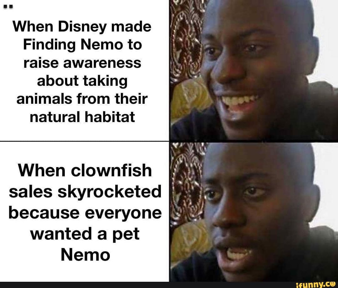 When Disney made Finding Nemo to raise awareness about taking animals ...