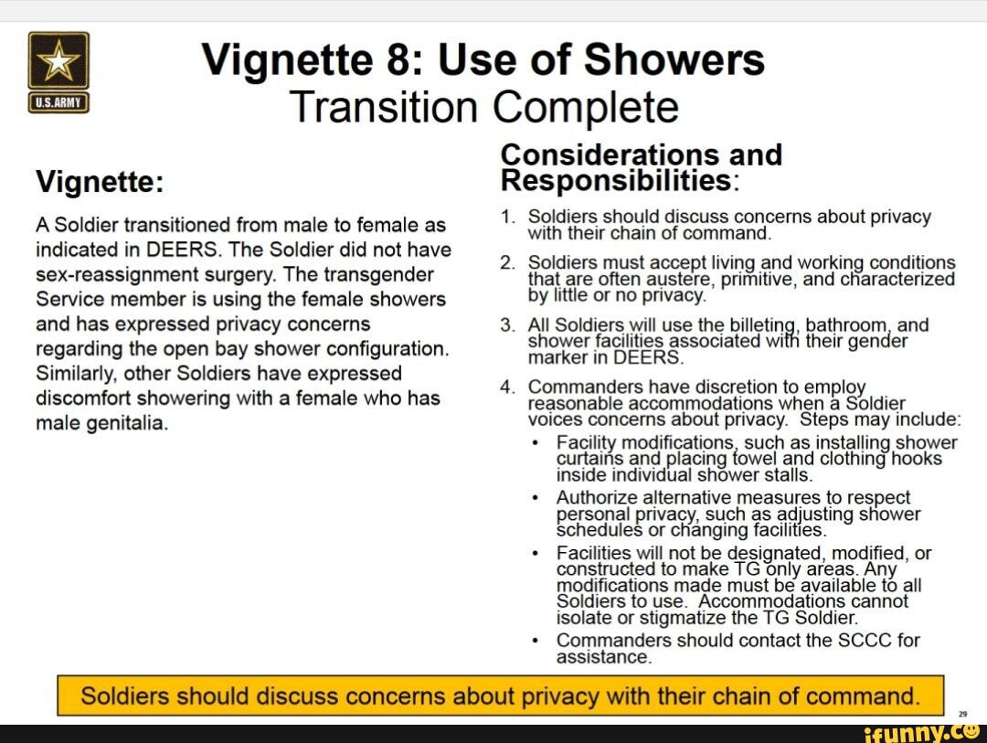 Vignette 8: Use of Showers Transition Complete Considerations and ...