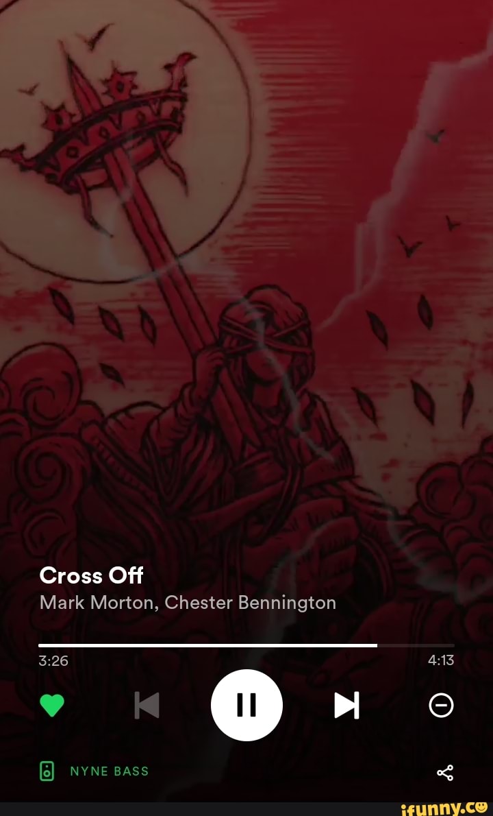 Cross Off Mark Morton, Chester Bennington NYNE BASS - iFunny