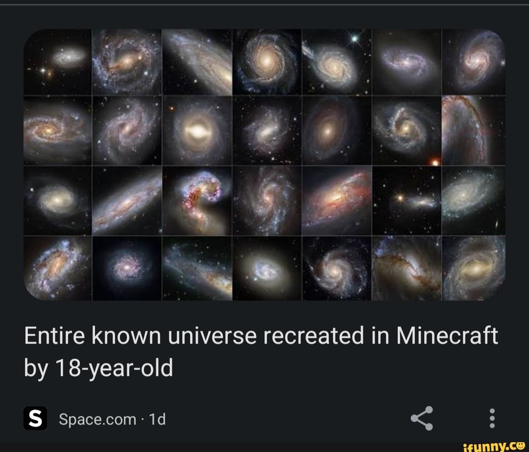 Entire known universe recreated in Minecraft by 18-year-old Space.com ...