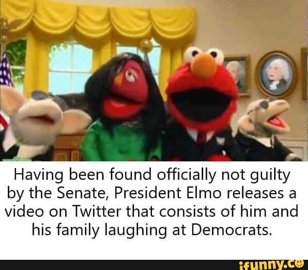 Having been found officially not guilty by the Senate, President Elmo ...