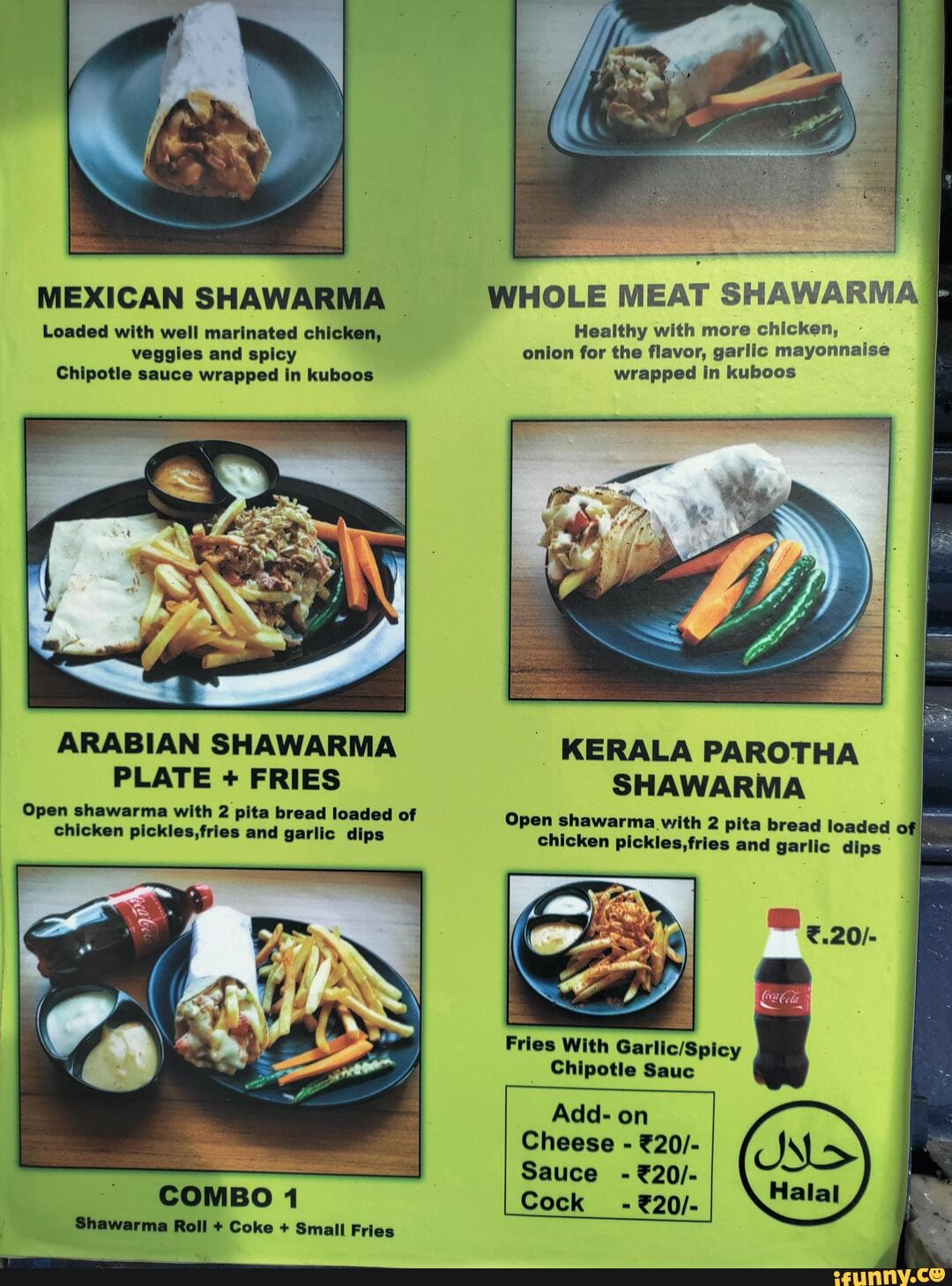 MEXICAN SHAWARMA Loaded with well marinated chicken, veggies and spicy ...