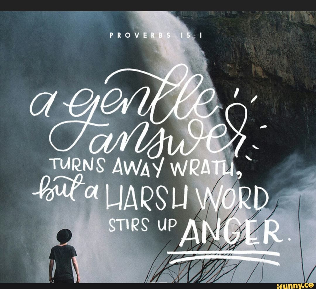PROVERBS TURNS AWay WRATU, LARSU WORD STIRS UP ANGER. - iFunny