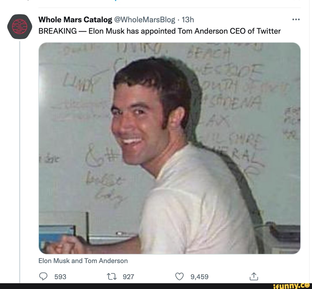 Whole Mars Catalog @WholeMarsBlog BREAKING - Elon Musk has appointed ...