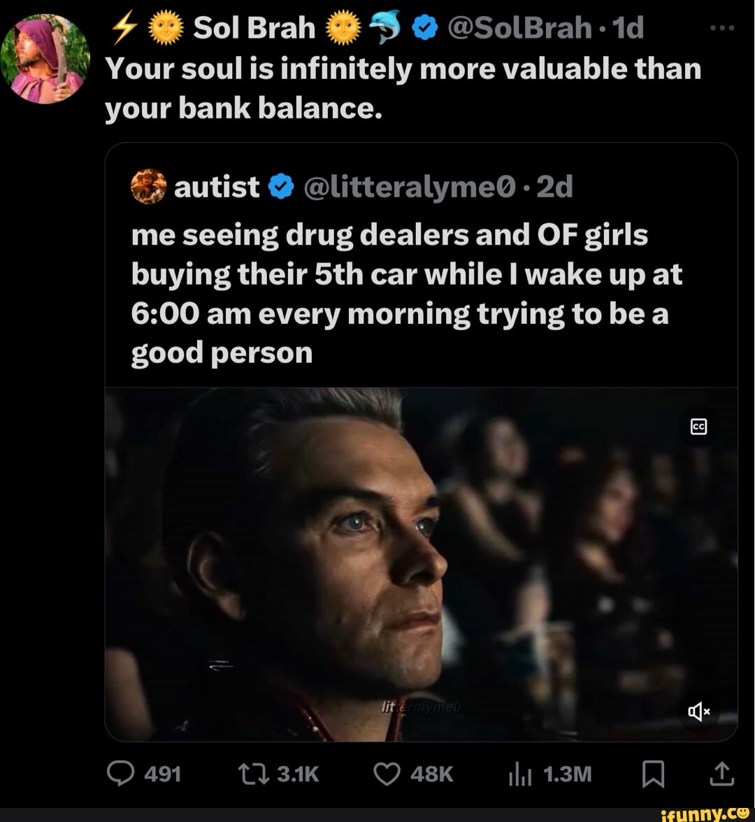 & Sol Brah S @SolBrah- td Your soul is infinitely more valuable than ...