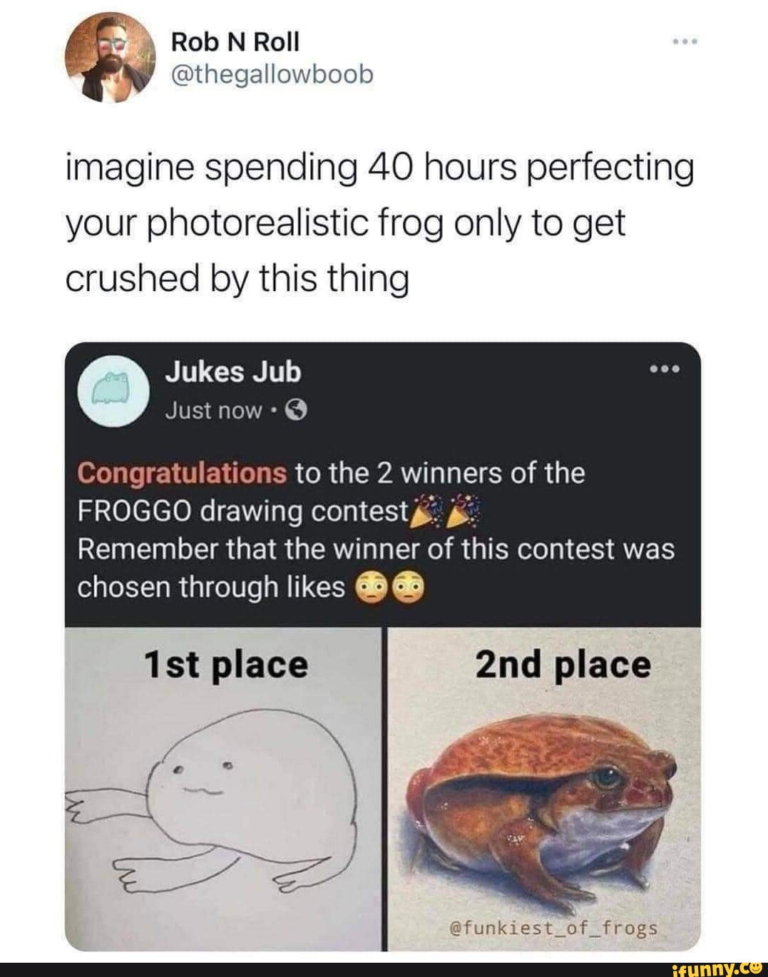 > Rob N Roll @thegallowboob imagine spending 40 hours perfecting your ...