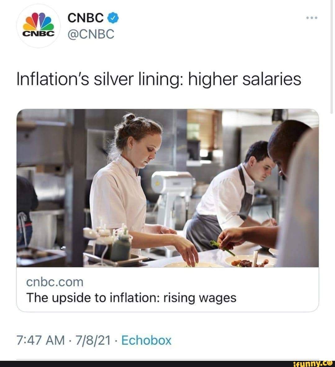 Hot Takes Nobody Asked For... - CNBC @CNBC Inflation's silver lining ...