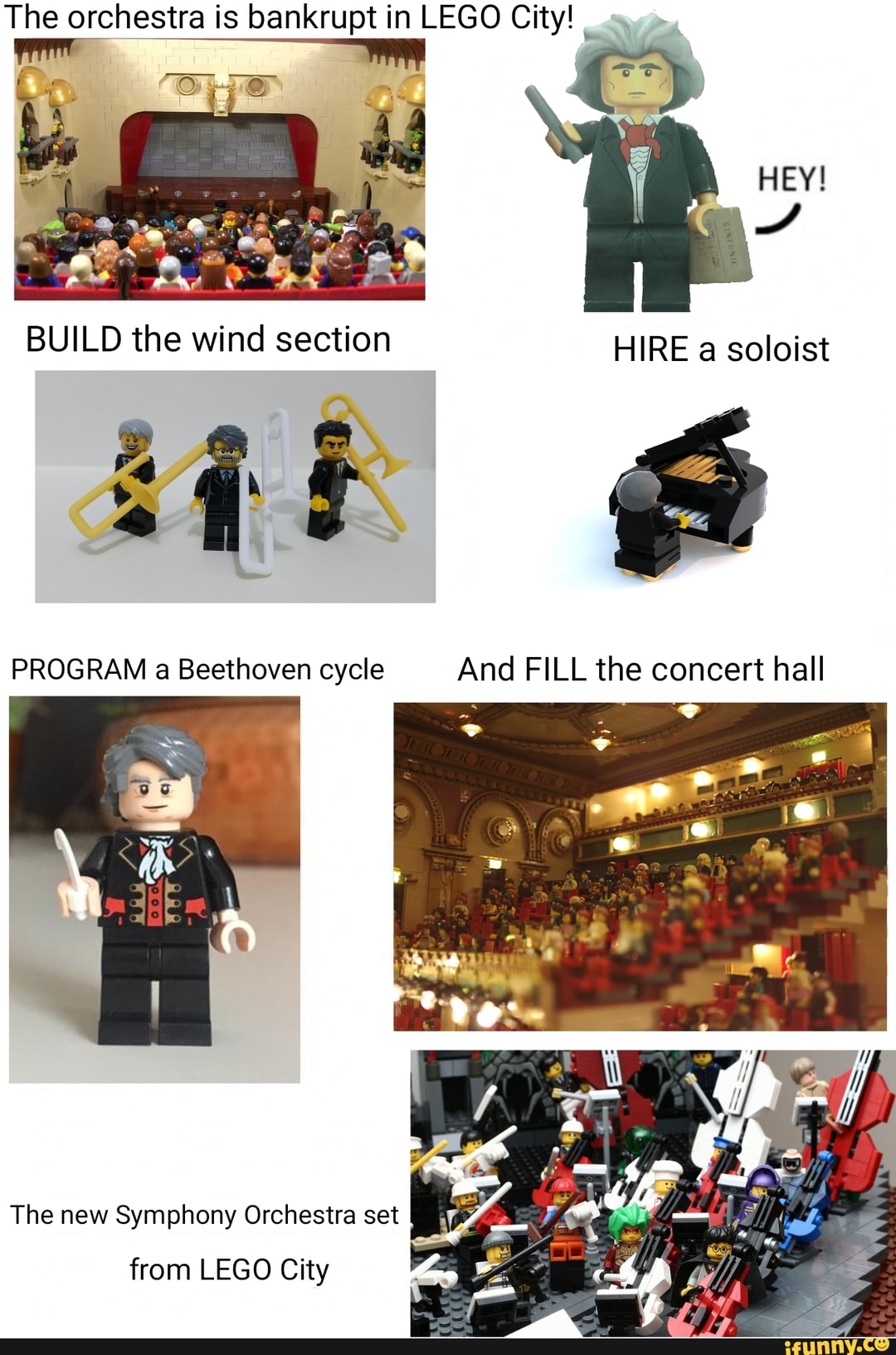 The orchestra is SAA in LEGO City! I And FILL the concert hall 7 o The ...
