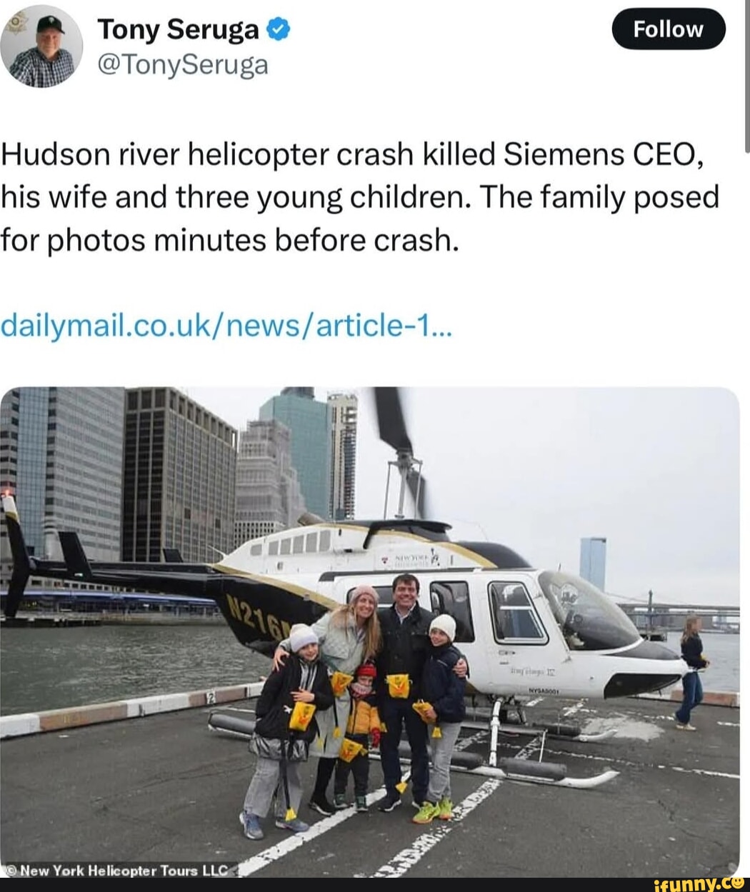 Tony Seruga Hudson river helicopter crash killed Siemens CEO, his wife ...