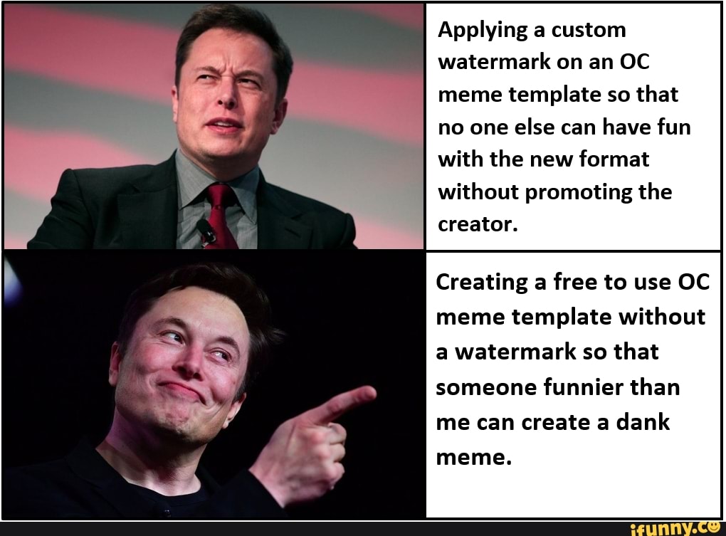 Applying a custom watermark on an OC meme template so that no one else ...