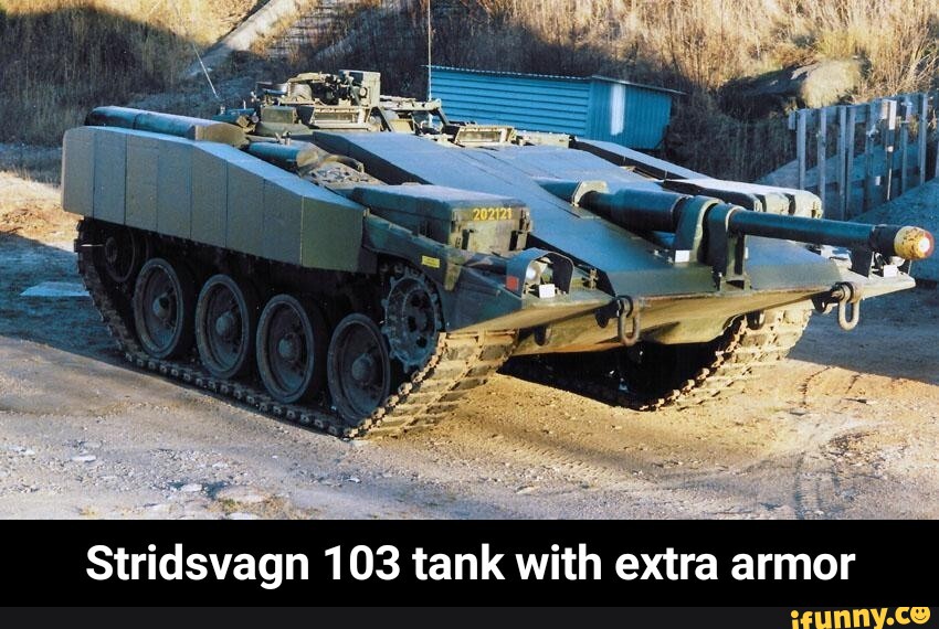 Stridsvagn 103 tank with extra armor - Stridsvagn 103 tank with extra ...