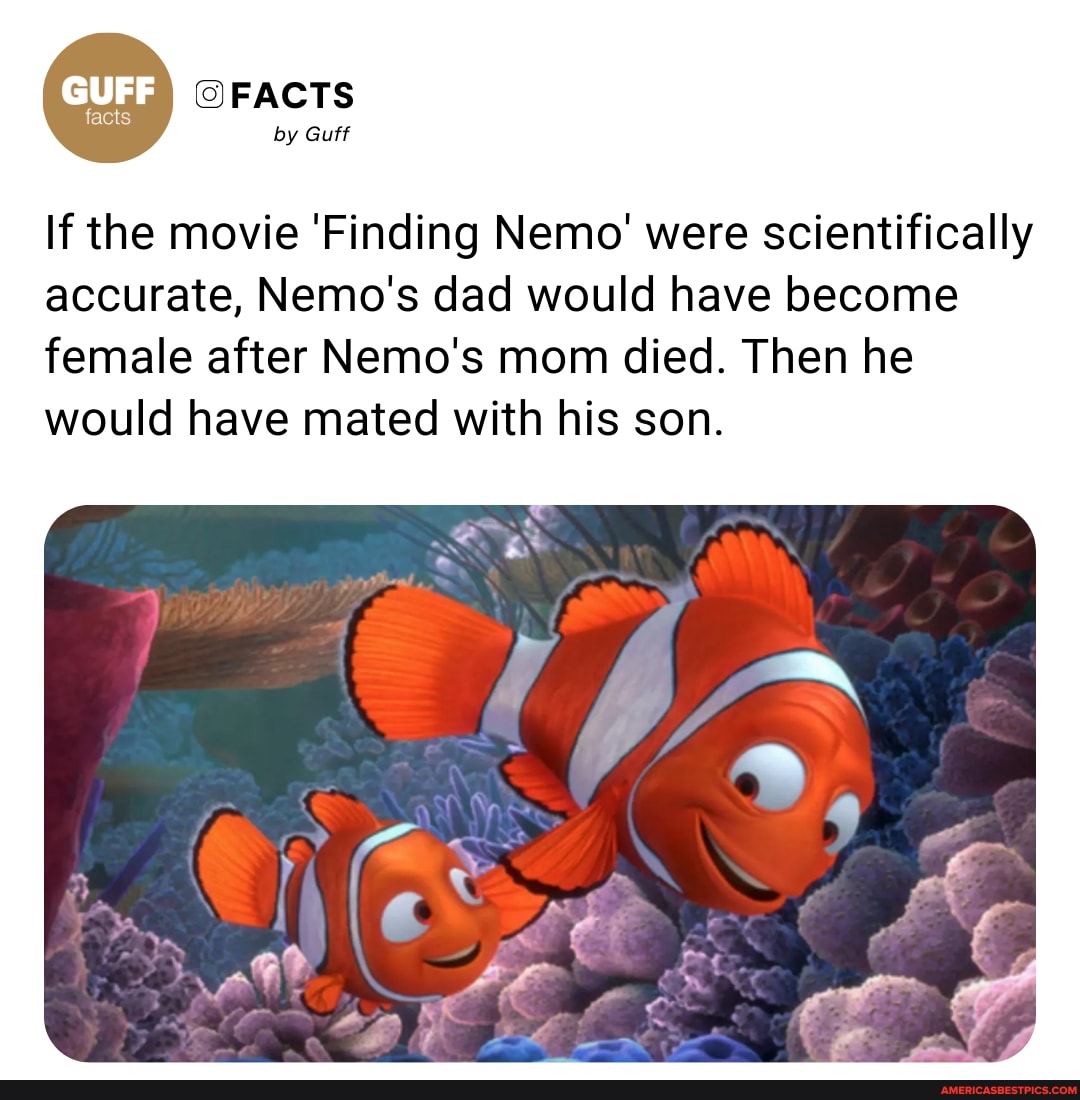 FACTS by Guff If the movie 'Finding Nemo' were scientifically accurate ...