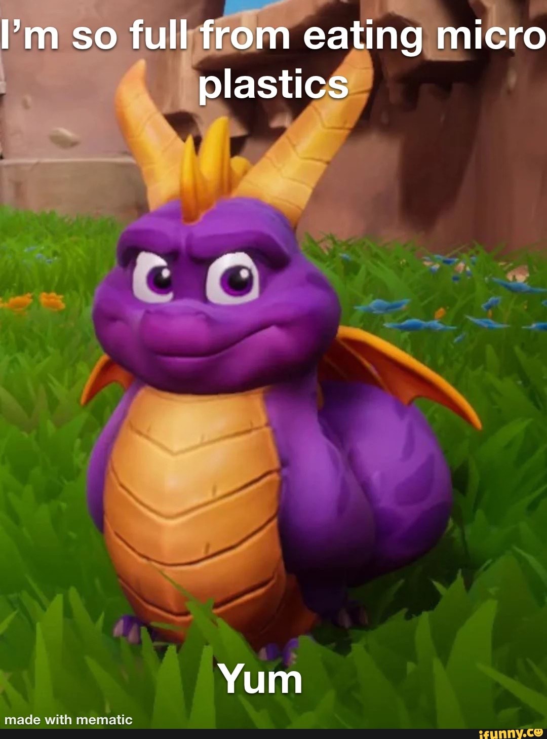 I'm so full from eating micro plastics Yum - iFunny