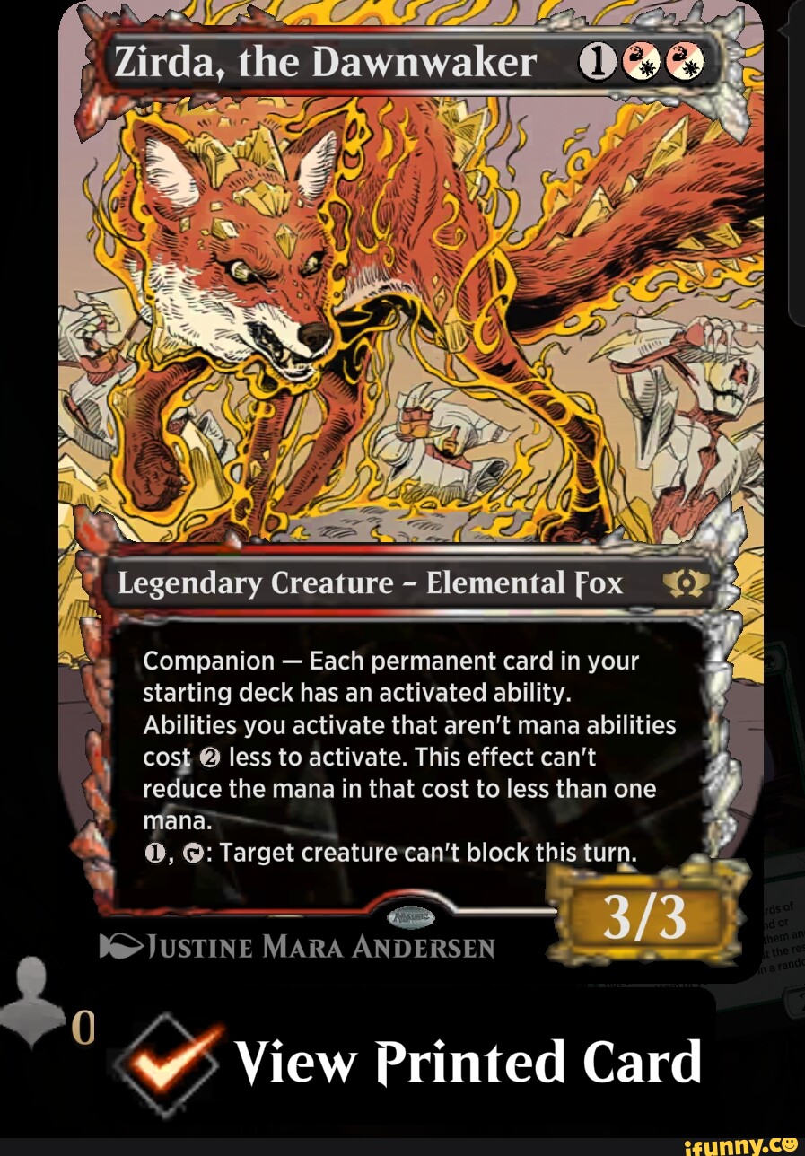 Irda, the Dawnwaker Legendary Creature El Companion - Each permanent ...