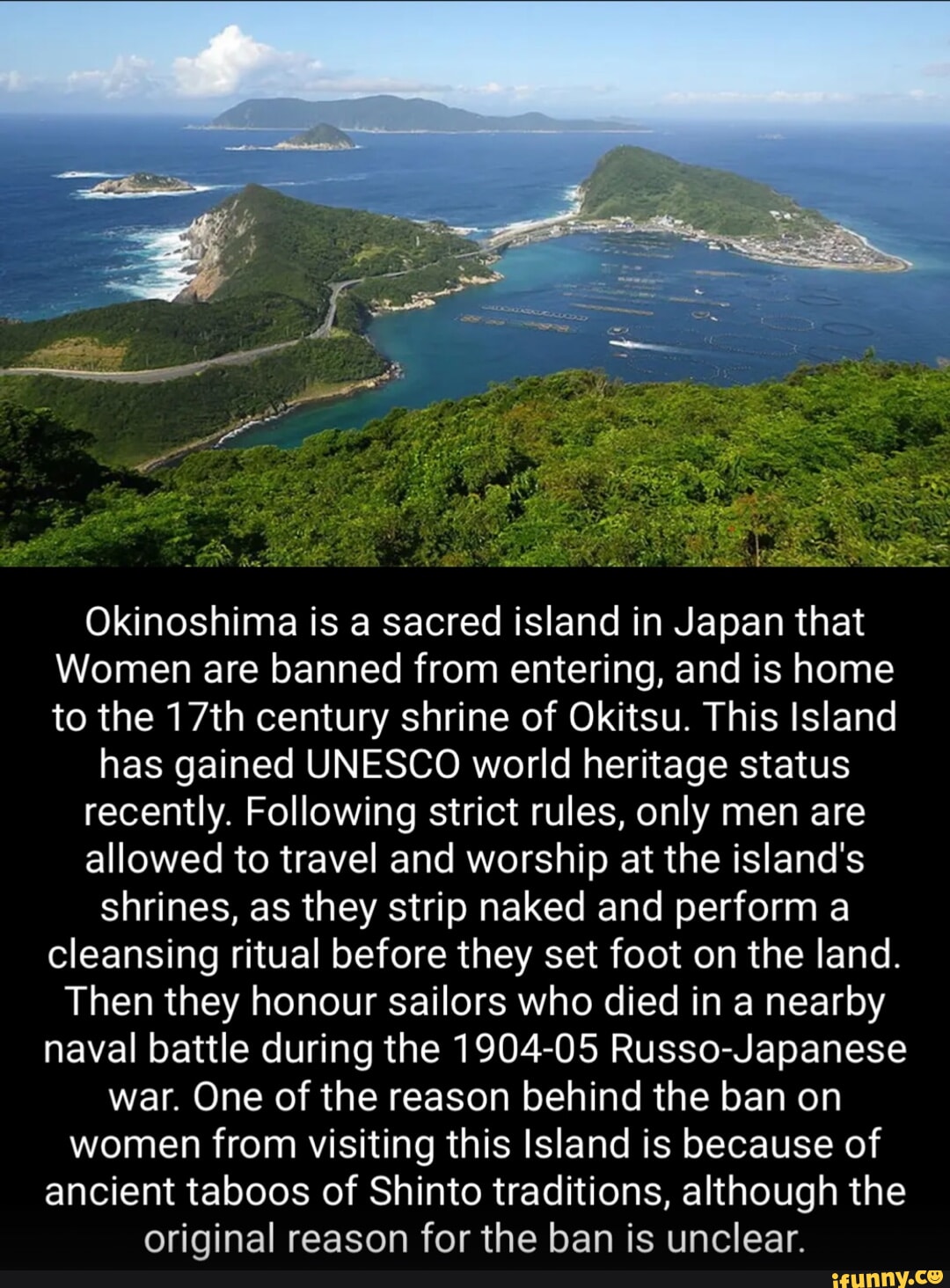 Okinoshima is a sacred island in Japan that Women are banned from ...