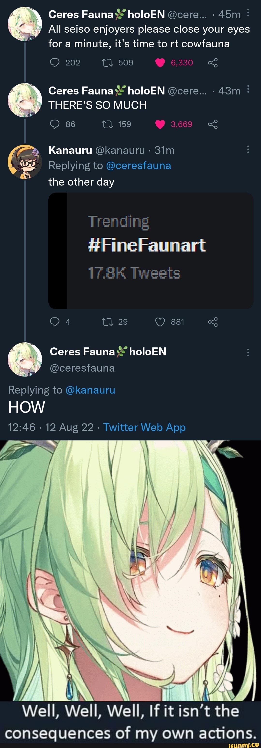 Ceres Fauna holoEN @cere... : All seiso enjoyers please close your eyes ...