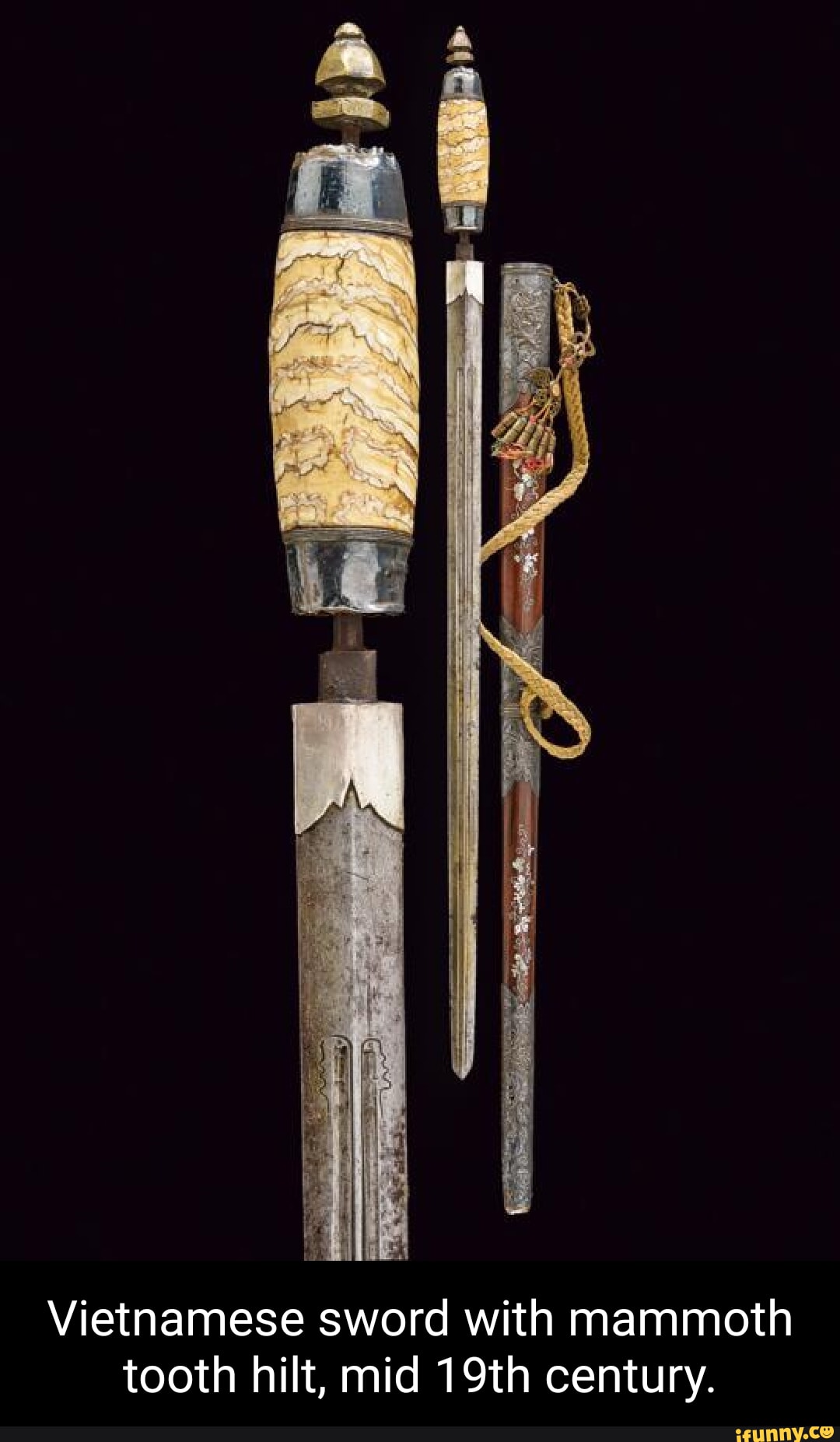 I Vietnamese sword with mammoth tooth hilt, mid 19th century. - iFunny