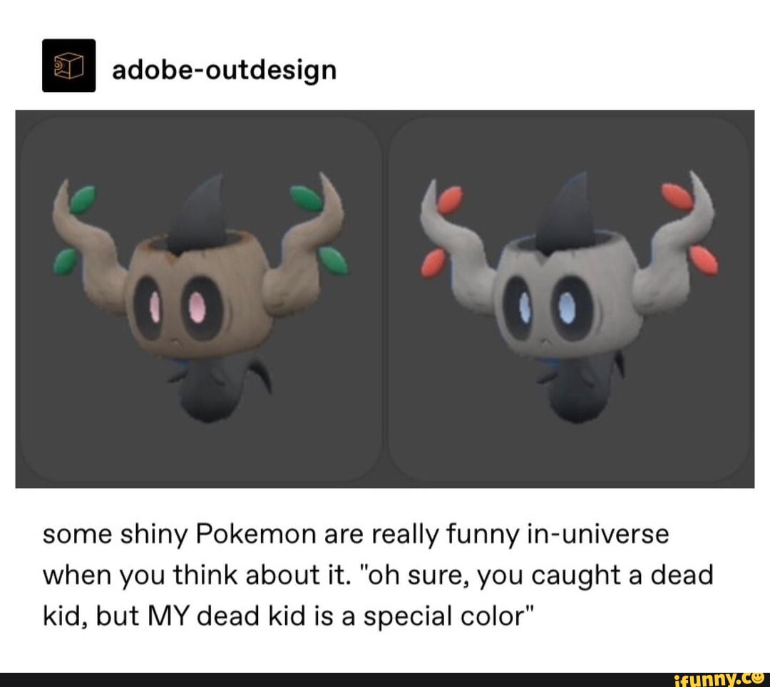 I adobe-outdesign some shiny Pokemon are really funny in-universe when ...
