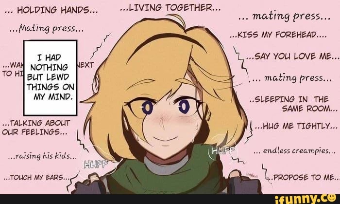 HOLDING HANDS... LIVING TOGETHER... mating press... Mating press ...