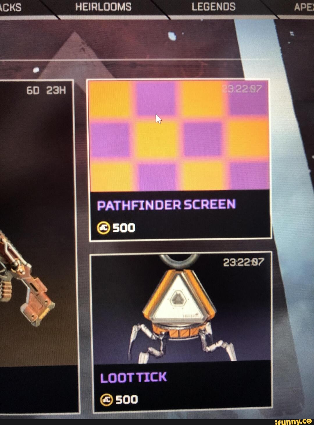 \CKS HEIRLOOMS LEGENDS APE) PATHFINDER SCREEN @ 500 232297 I LOOT TIC ...